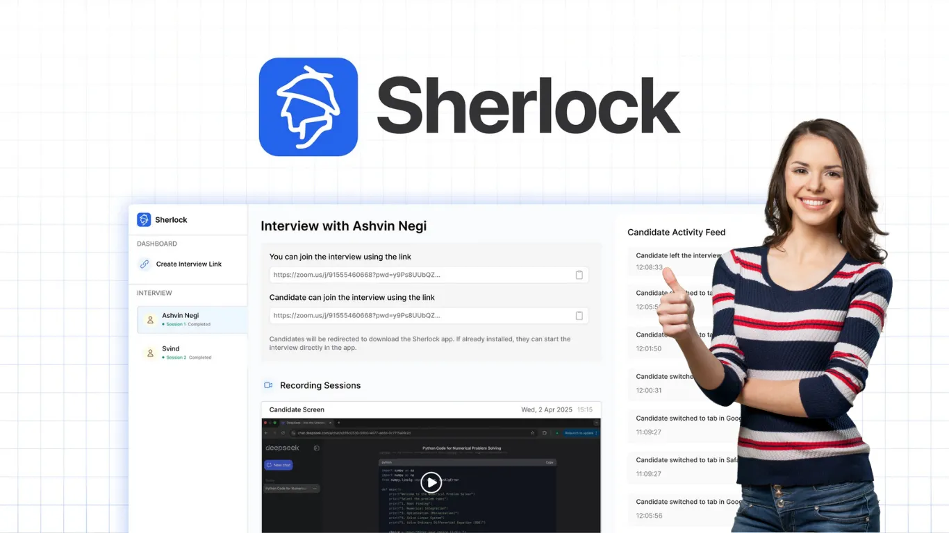 Sherlock AI Lifetime Deal – Secure Remote Interviews with Advanced AI ...
